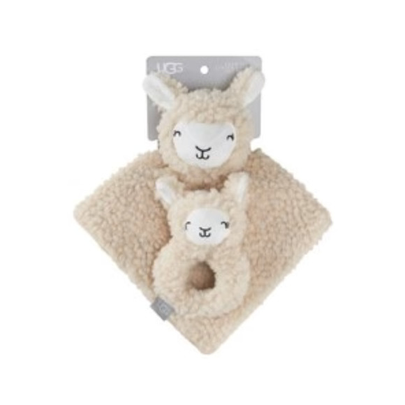 UGG | Toys | Ugg Baby Cloud Lovey And Rattle Gift Set Birch Llama ...